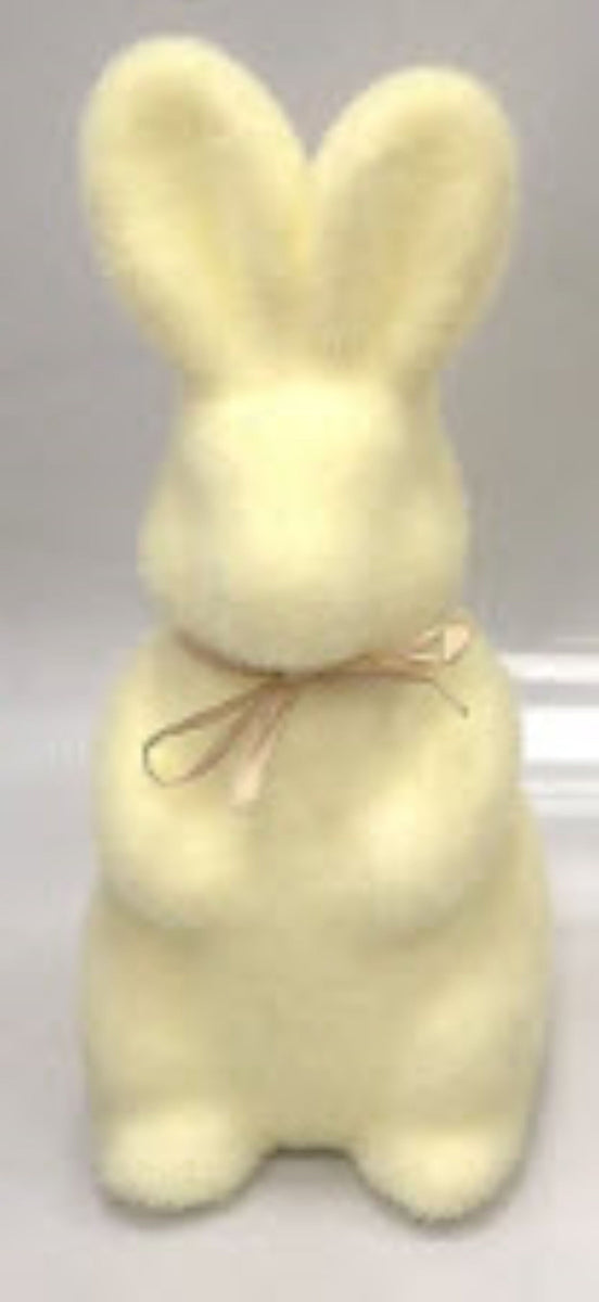 Pastel Yellow Flocked Bunnies| GlitzyMarket
